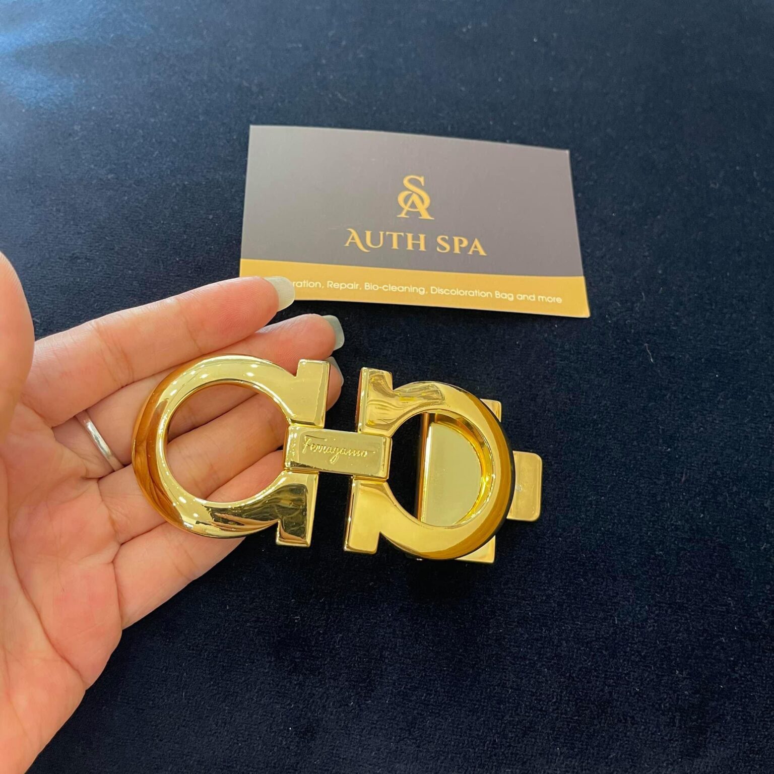 Mạ Vàng Mặt Thắt Lưng Salvatore Chính Hãng Tại HCM.